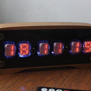 Assembled Numitron Clock IV-19 VFD Nixie Era Arduino Steampunk Retro Cyberpunk Watch Art ...