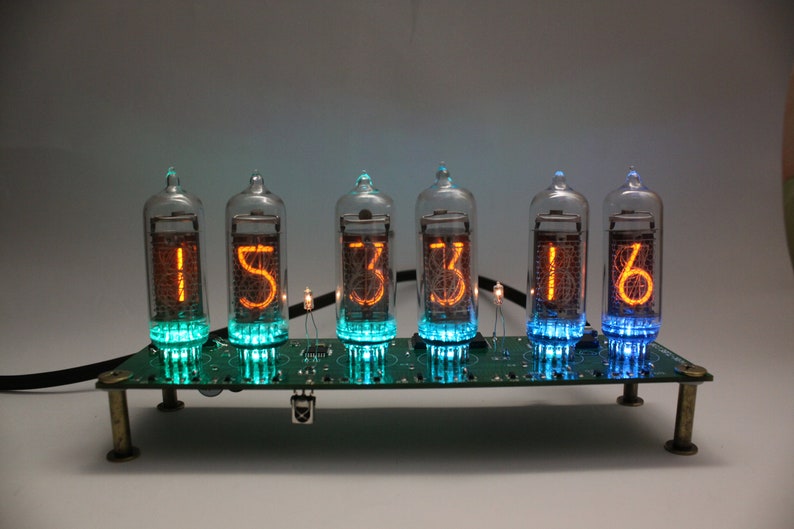 Nixie tube clock include IN-14 tubes and case old school | Etsy