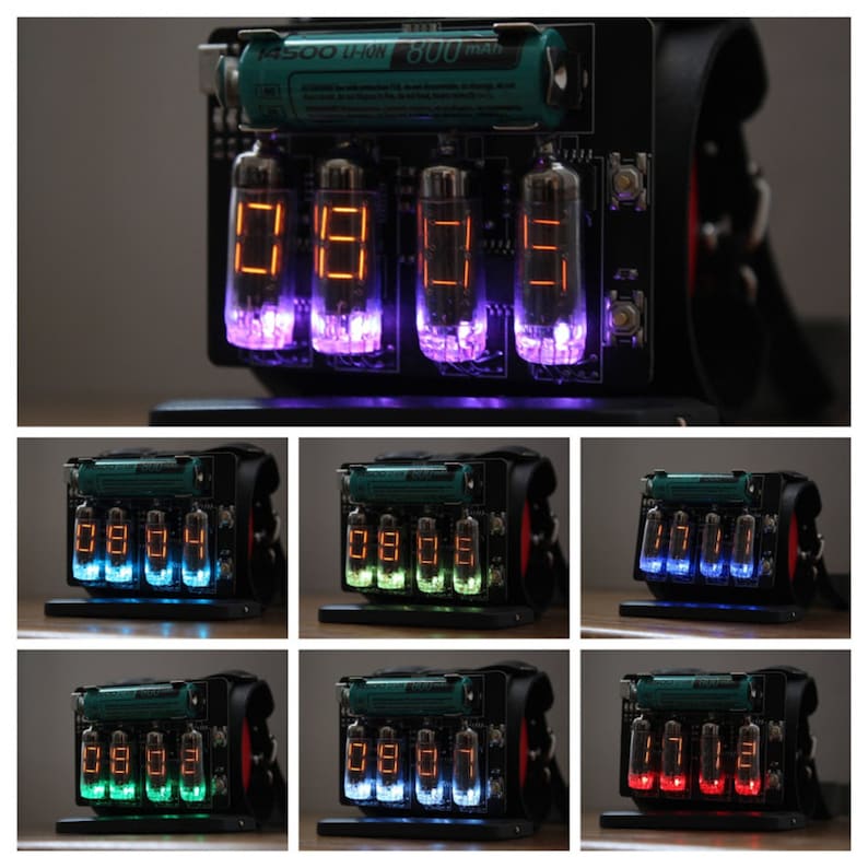 Nixie Era Vfd Numitron Iv-9 Wrist Watch Clock Steam Punk - Etsy