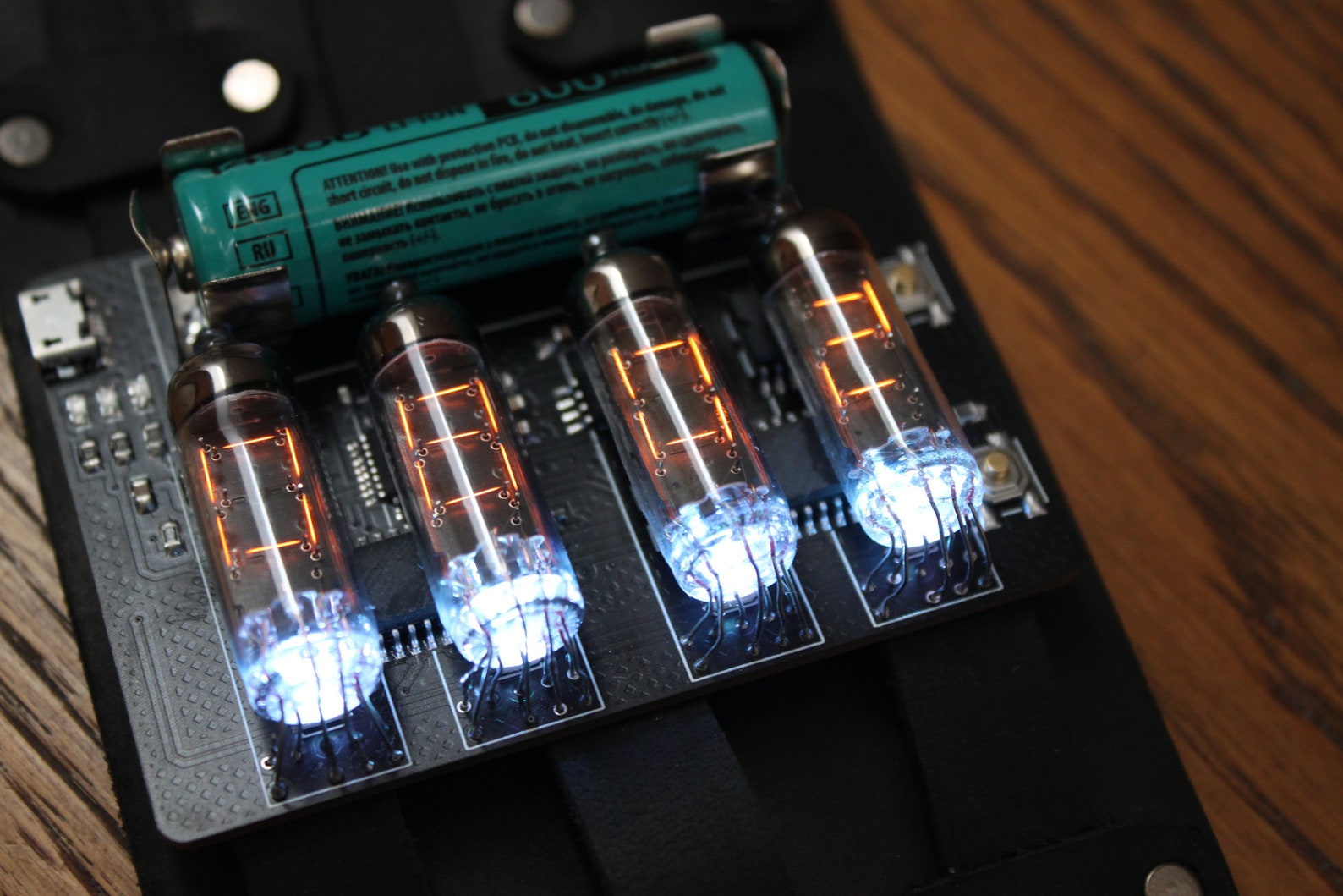 Nixie Era Vfd Numitron Iv-9 Wrist Watch Clock Steam Punk | Etsy