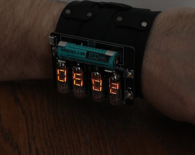 Nixie Era Vfd Numitron Iv-9 Wrist Watch Clock Steam Punk Portable - Etsy