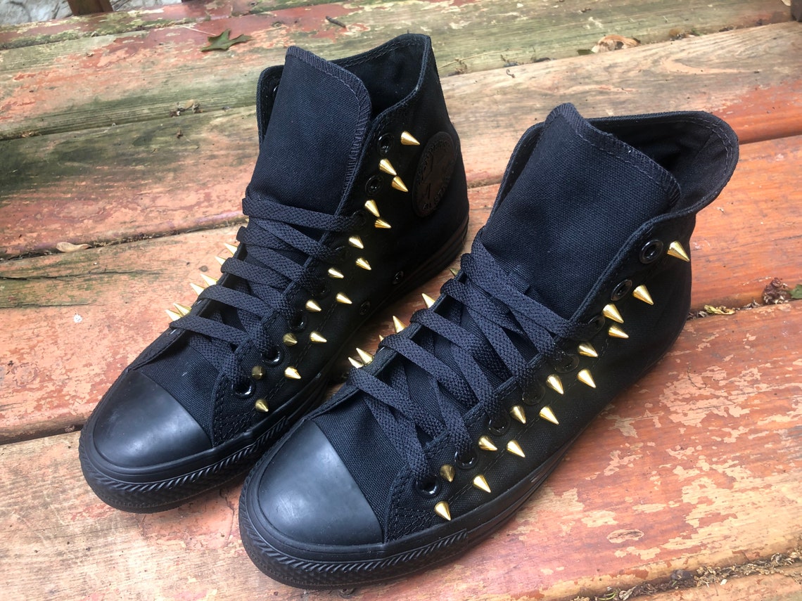Spiked Converse Chuck Taylor Shoes - Etsy