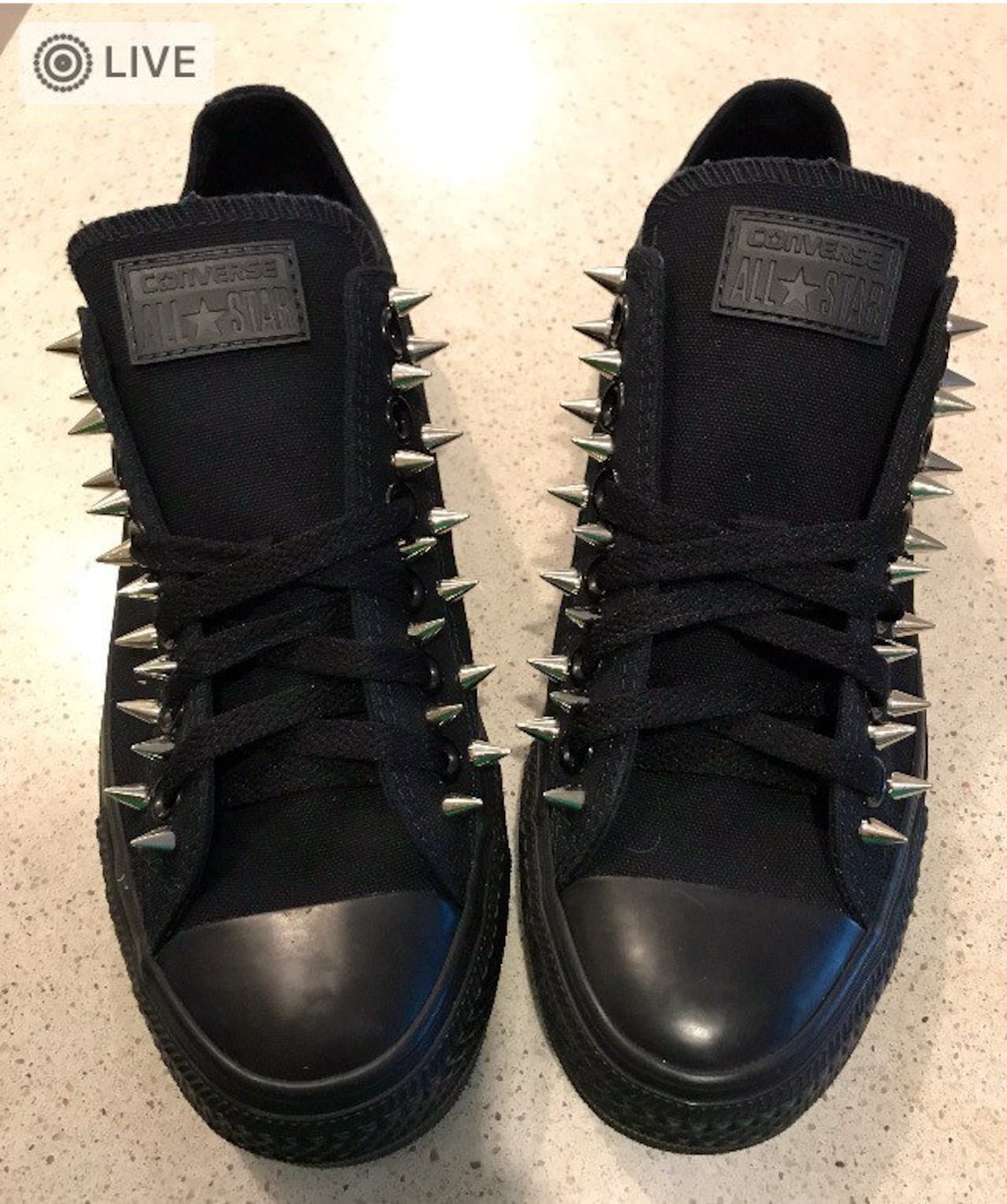 Spiked Converse Chuck Taylor Shoes - Etsy