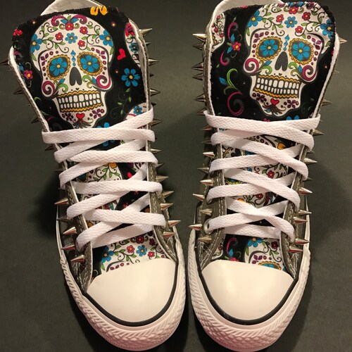 Sugar Skull Converse Chuck Taylor Shoes - Etsy