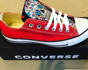 Sugar Skull Converse Chuck Taylor Shoes - Etsy