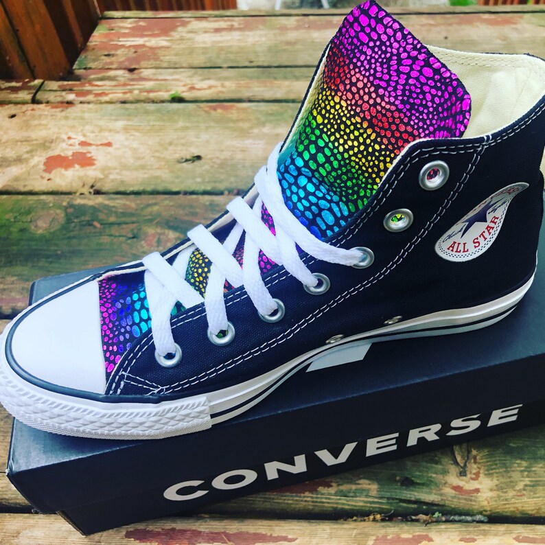 Rainbow Converse Chuck Taylor Shoes - Etsy