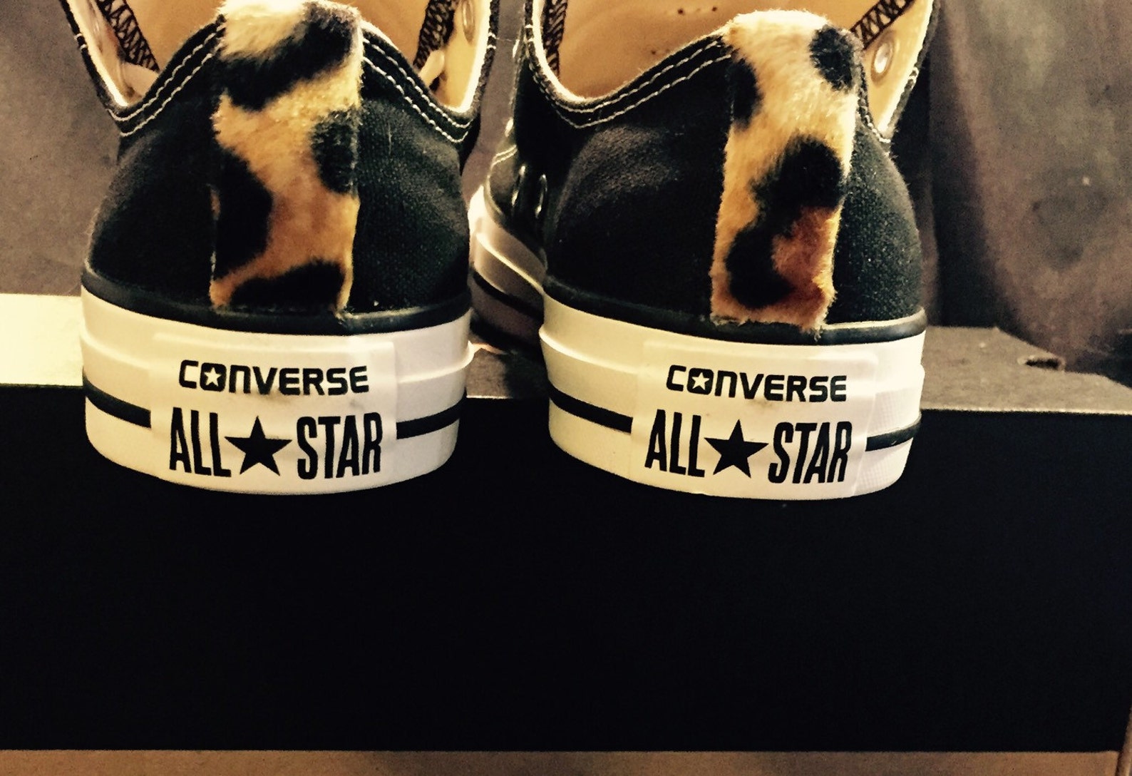 Leopard Print Converse Shoes - Etsy