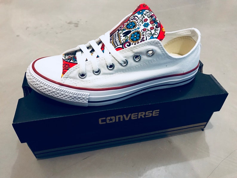 Sugar Skull Converse Chuck Taylor Shoes - Etsy