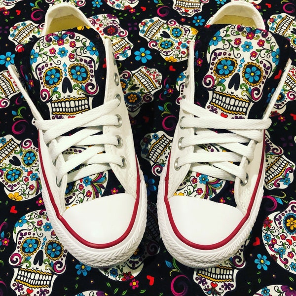 Sugar Skull Converse - Etsy