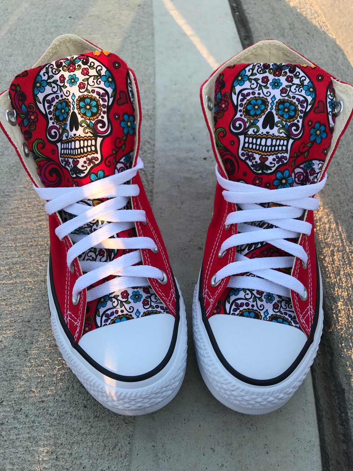 Sugar Skull Converse Chuck Taylor Shoes | Etsy