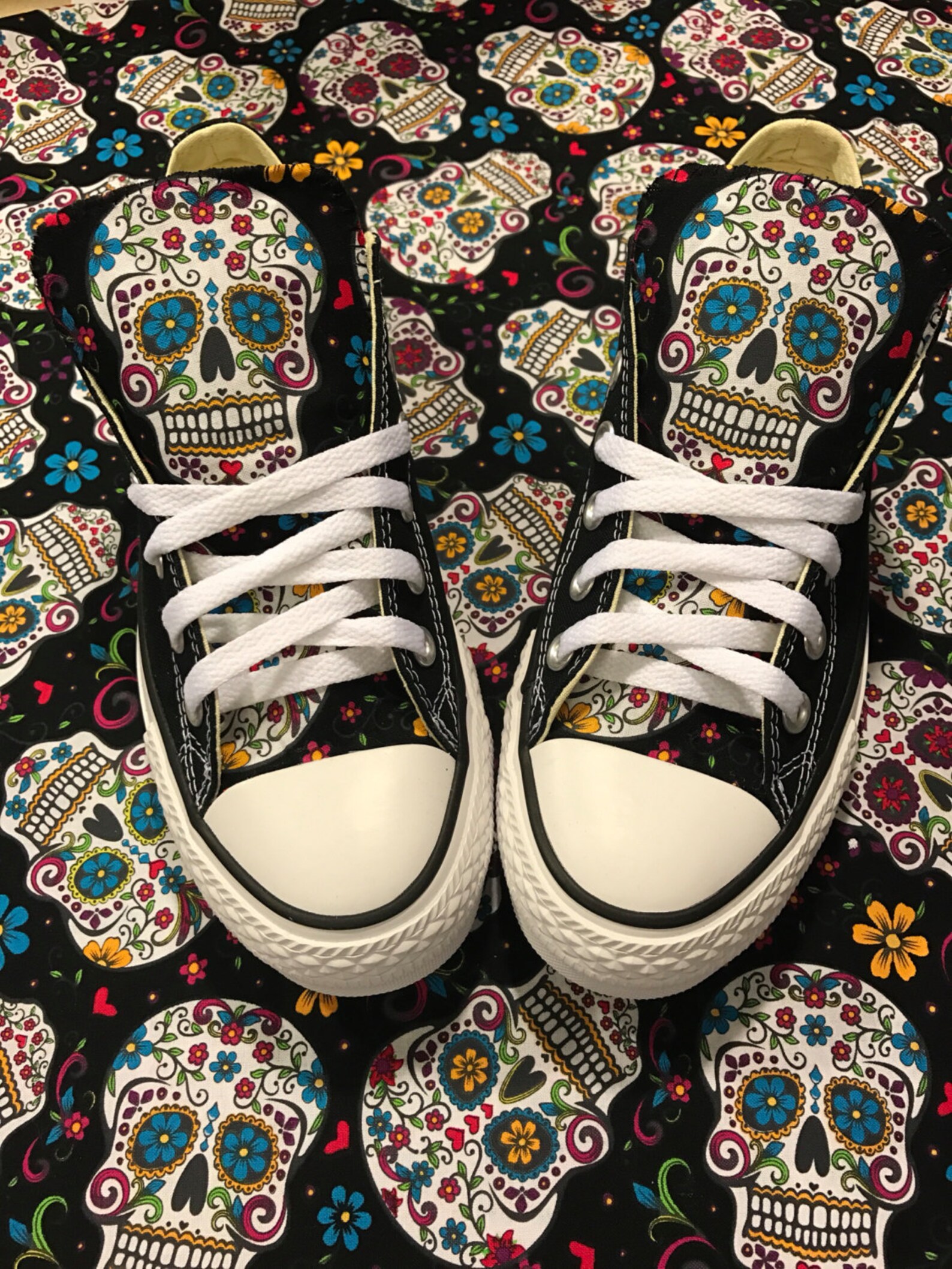 Sugar Skull Converse Chuck Taylor Shoes - Etsy