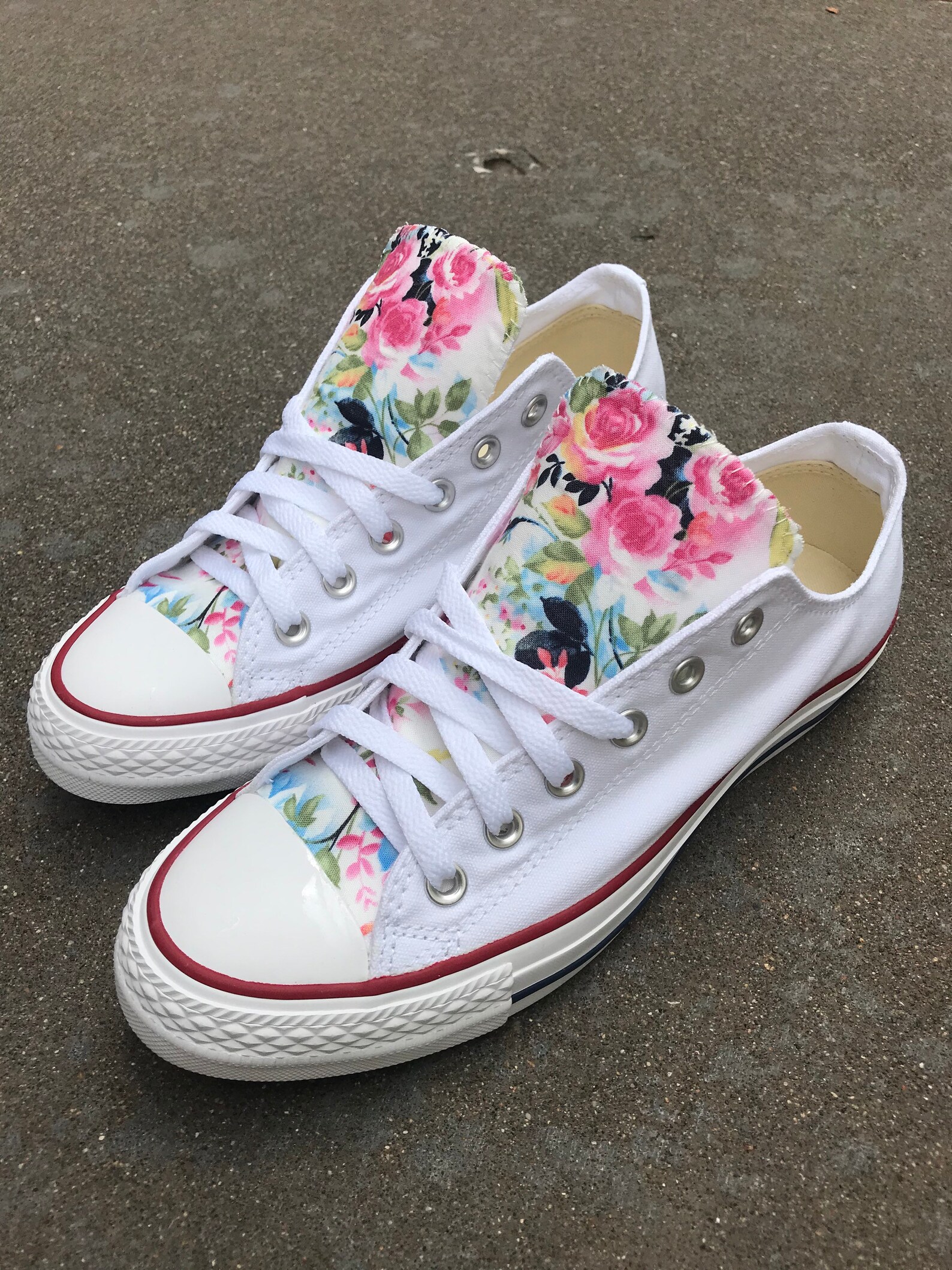 Floral Converse Chuck Taylor Shoes - Etsy