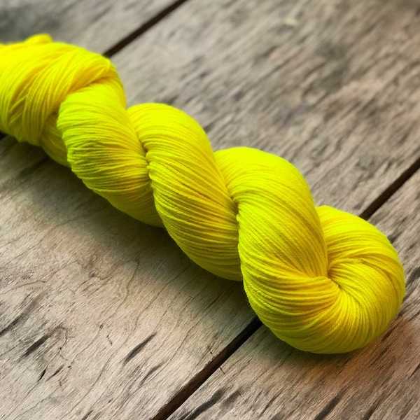 Neon Yellow Yarn - Etsy