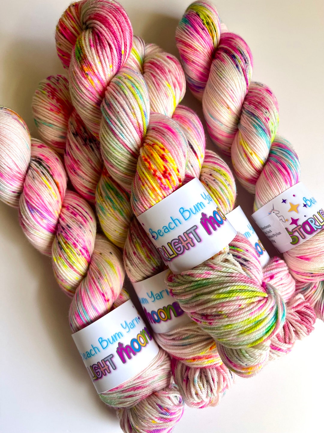 Yarn, Starlight Moonbeam, PRE-ORDER, Neon Yarn, SW Merino Wool Yarn ...