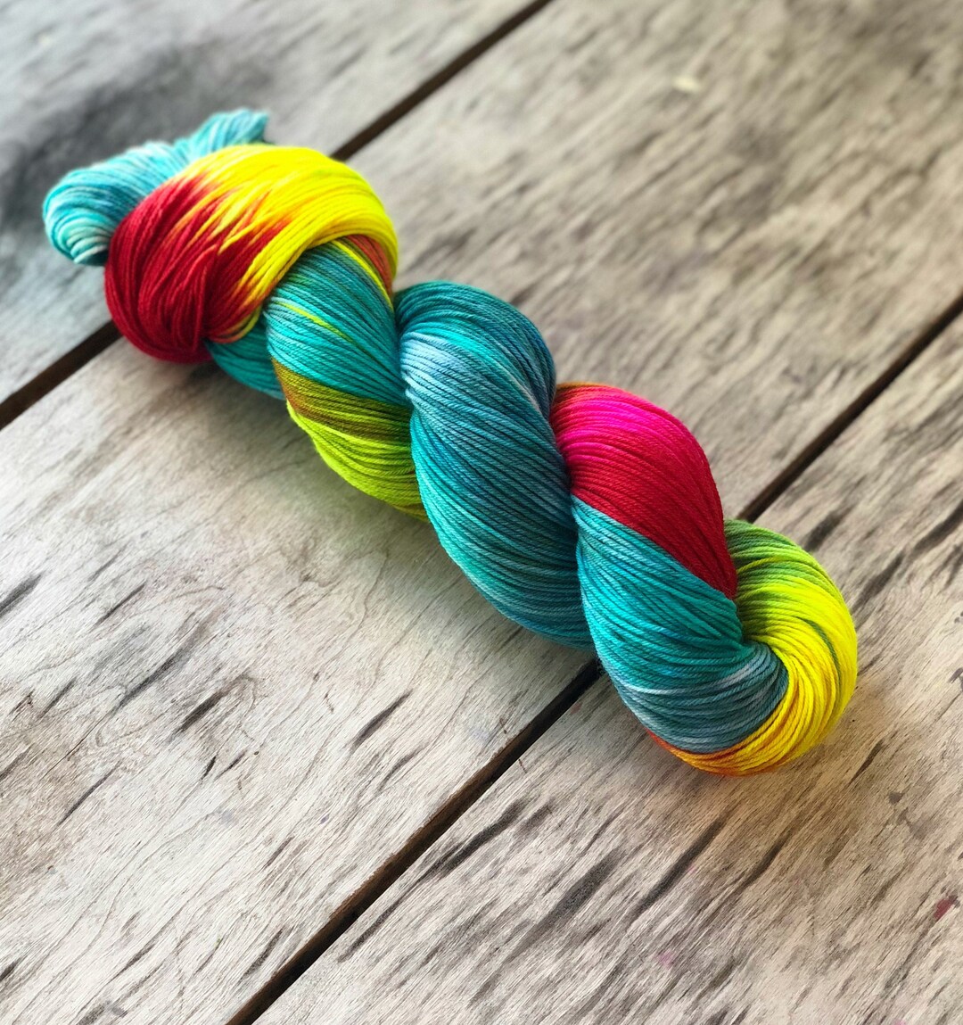 Yarn,pre-order, Pool Break, Hand Dyed Yarn, Summer Yarn, Bright Colored ...