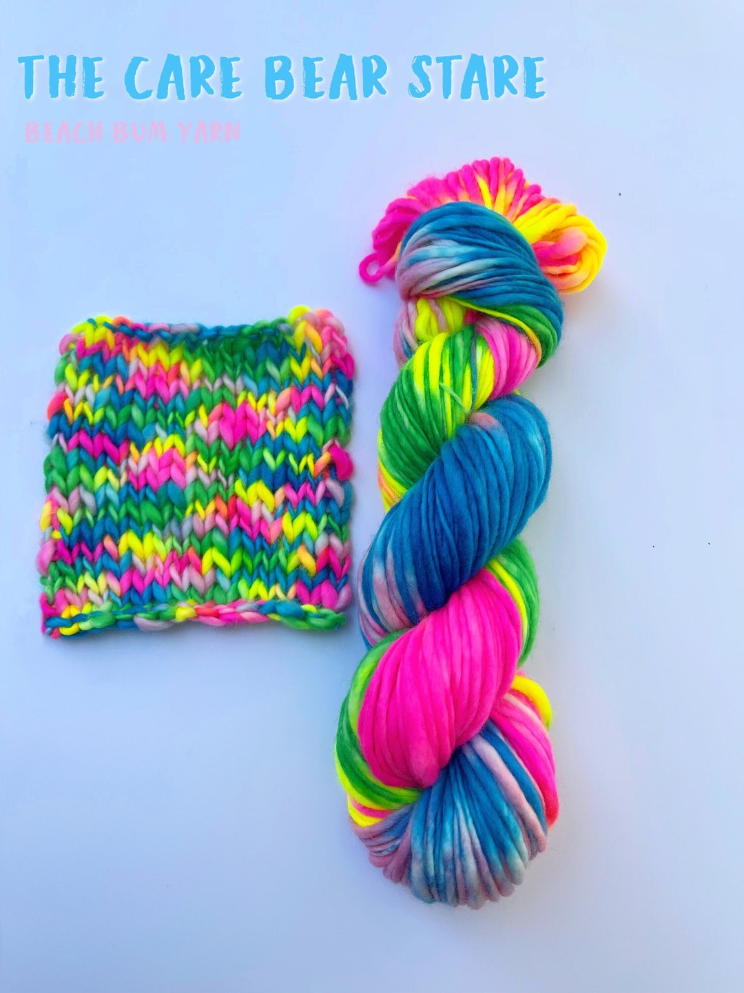Yarn, Sharing is Caring, PRE-ORDER, Neon Yarn, Neon Rainbow Yarn, Sw ...