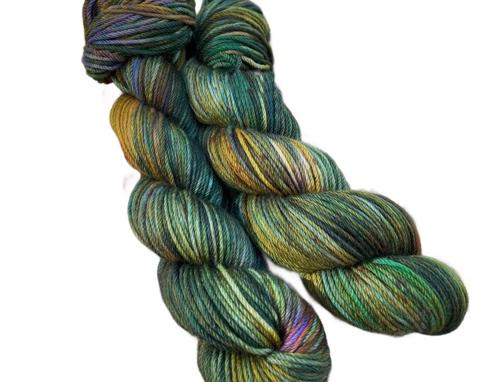 Yarn, Ancient Woodlands, Ready to Ship, Worsted Yarn, Dark Green ...