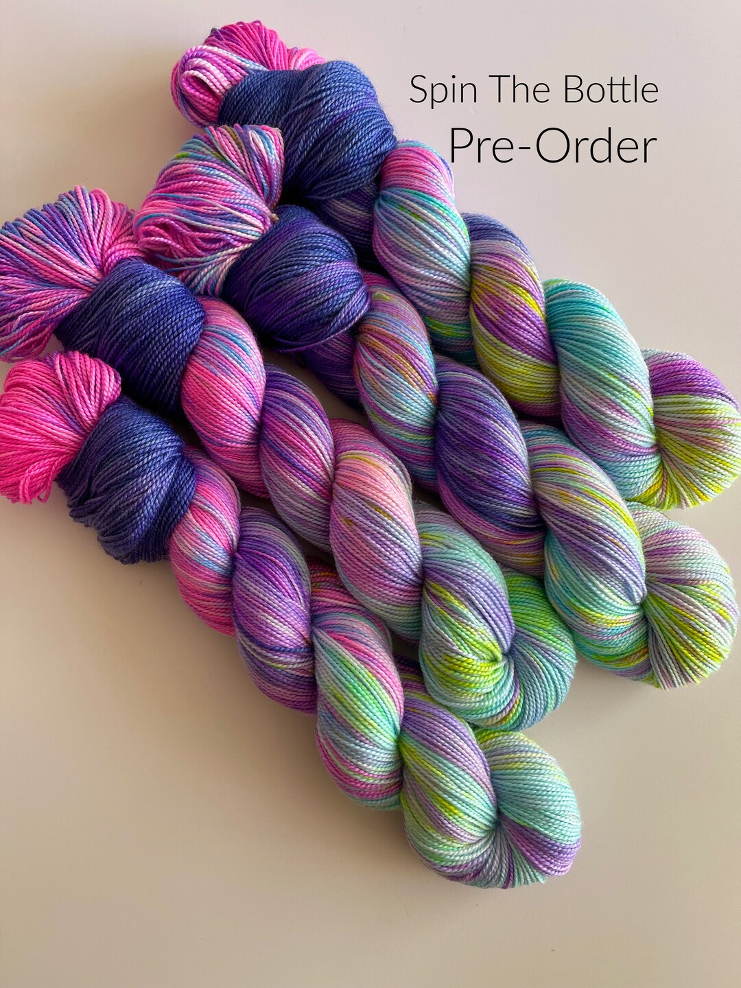 Yarn, Spin the Bottle, PRE-ORDER, Pastel Yarn, Indie Dyed Yarn, 80's ...