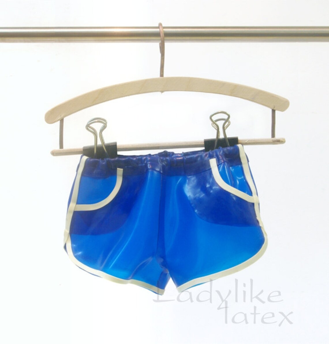 Latex Rubber Shorts With Two Front Pockets Made to Measure for | Etsy