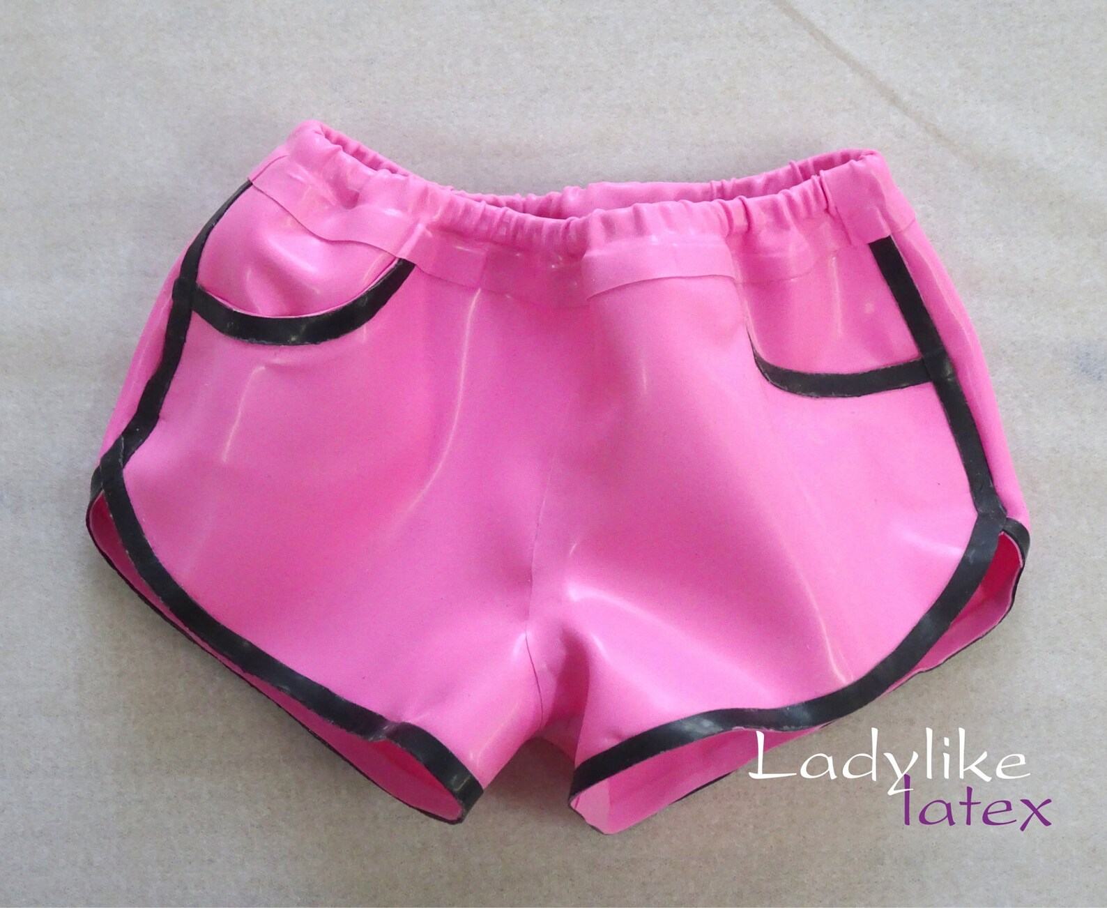 Latex Rubber Shorts With Two Front Pockets Made to Measure for | Etsy