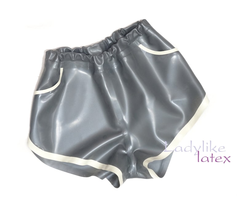 Womens Latex Rubber Shorts With Front Pockets | Etsy