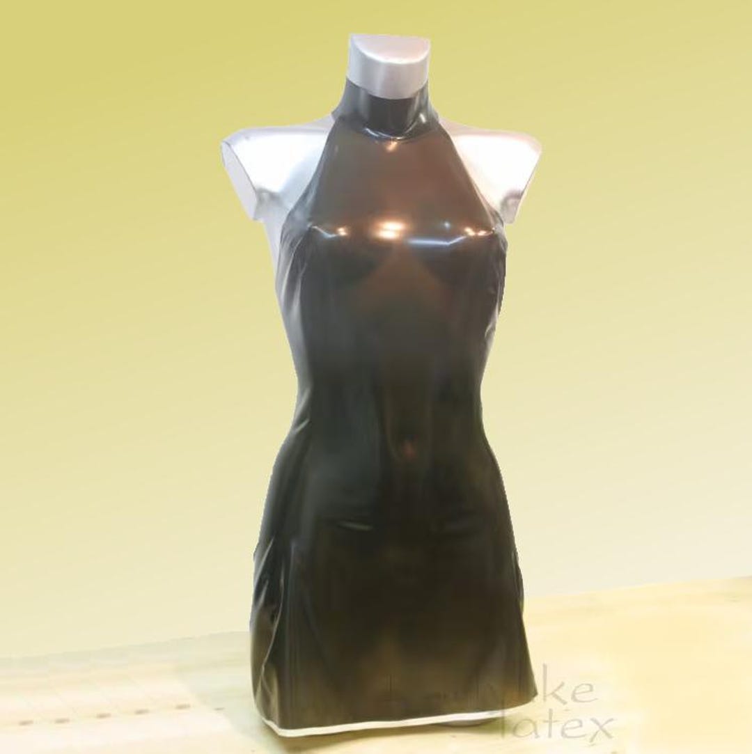 Halter Neck Latex Rubber Mini Dress - Etsy