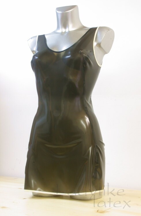 Latex Rubber Mini Dress With Slightly Flared Skirt - Etsy