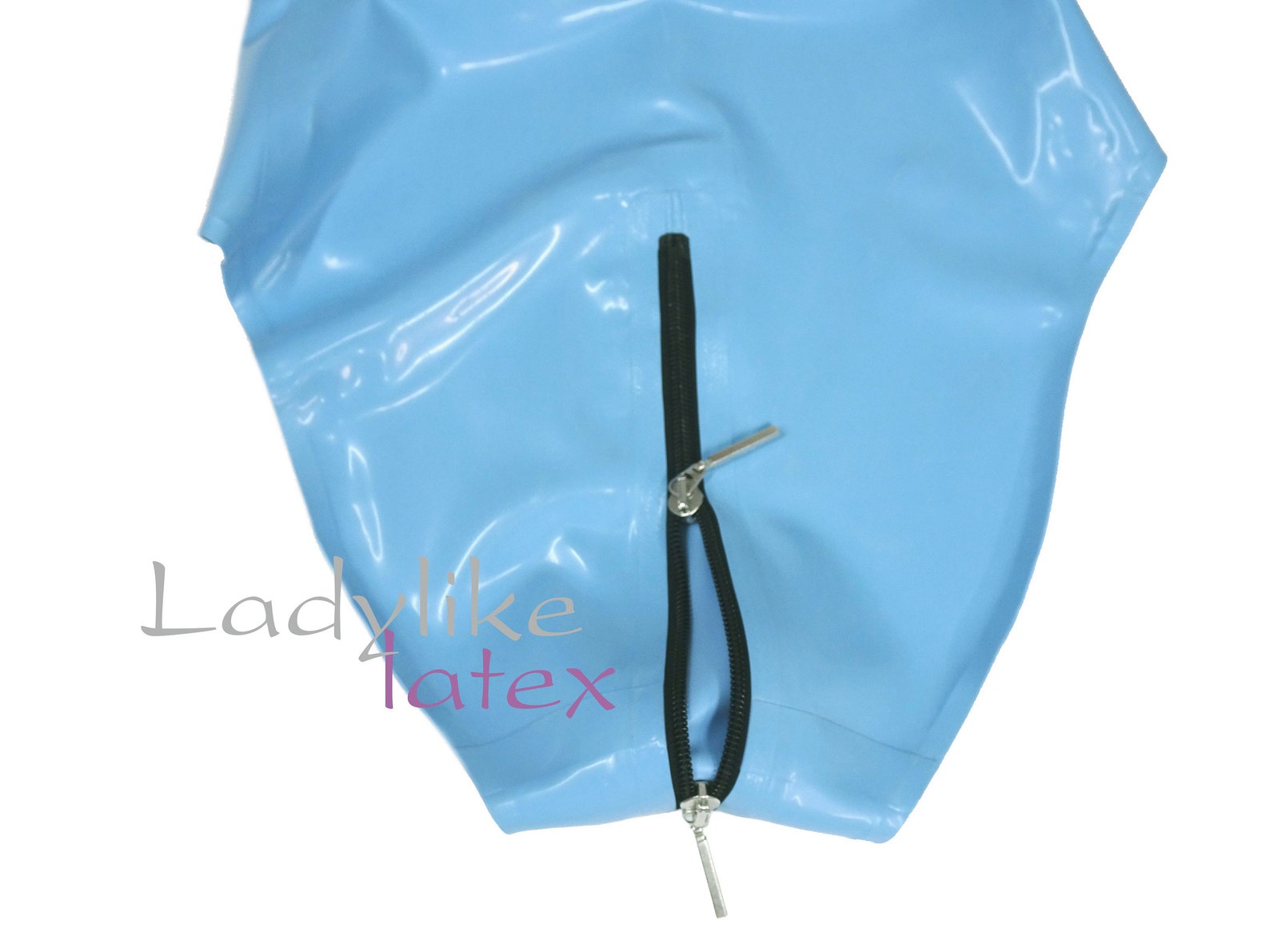 Halter Neck Latex Rubber Body / Sleeveless Leotard / Swimsuit With 2 ...