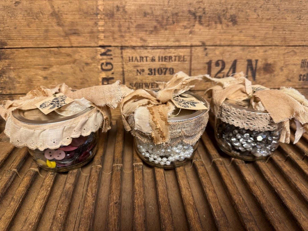 Upcycled Jar of Buttons, Pearls, or Bling - Crafts, Journaling, Sewing ...