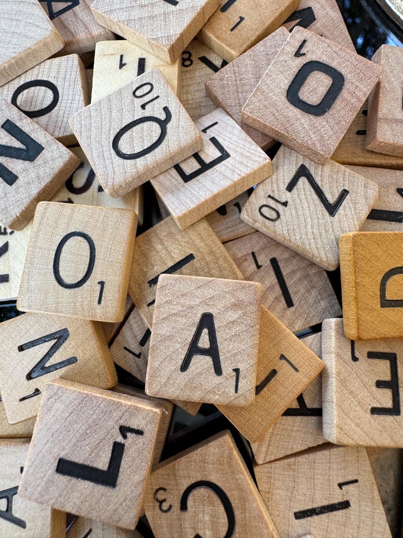 Vintage Scrabble Tiles: Craft Supplies, Jewelry Making, & Game Pieces ...