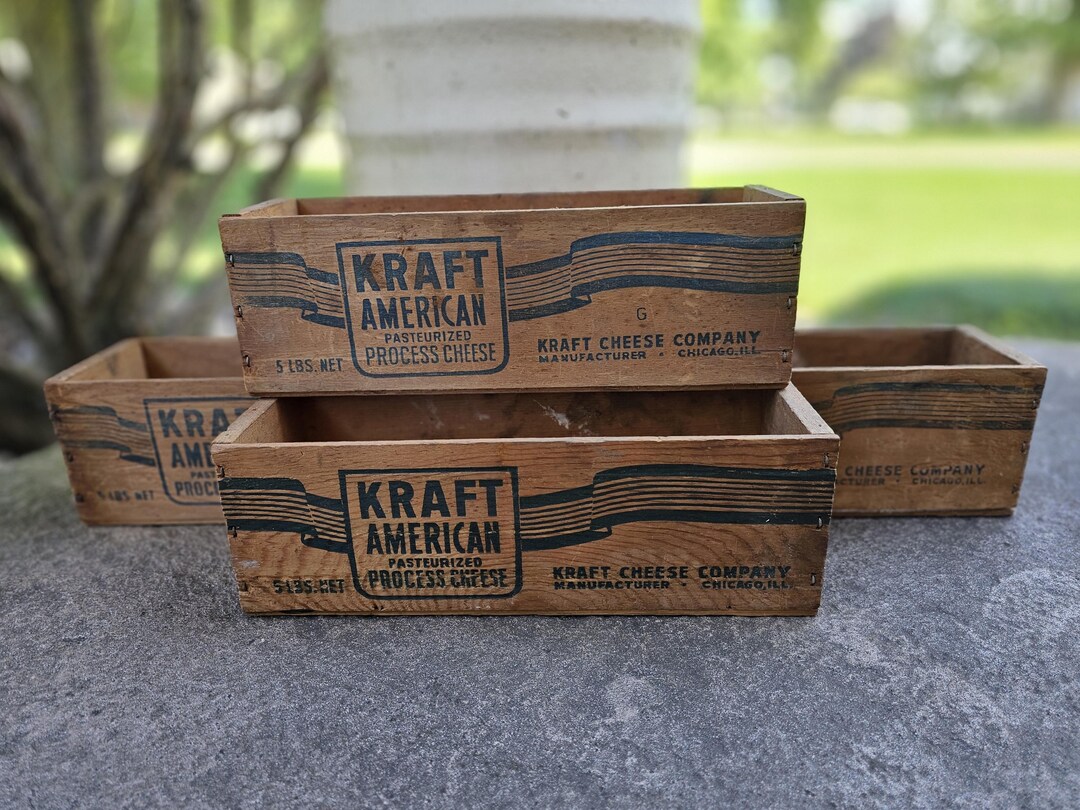 Vintage Kraft Cheese Box Crafts, Assemblage, Storage, Vintage ...