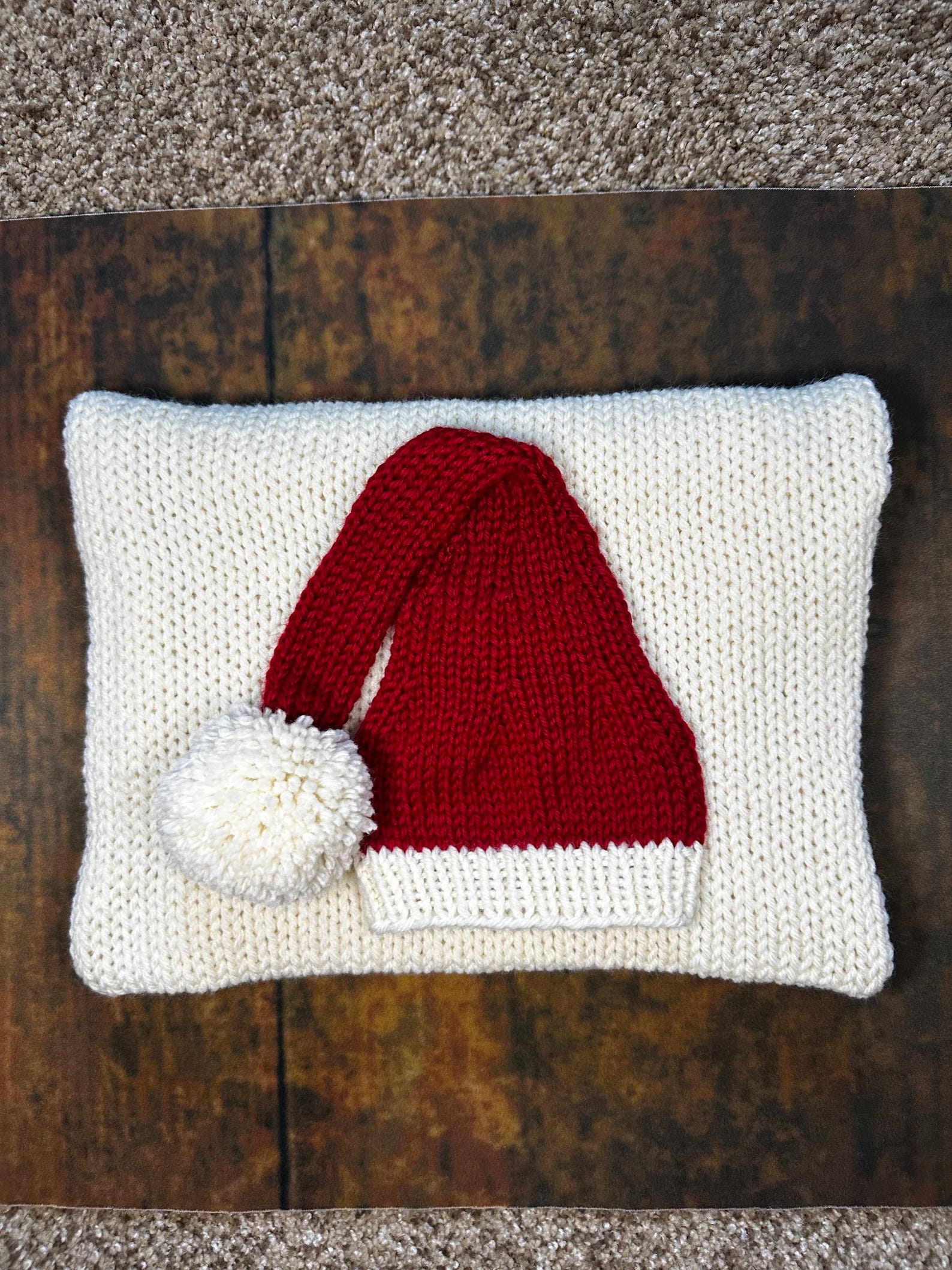 The {vintage Santa Baby} Sleepy Cap With Yarn Pom and Wrap Set - Etsy