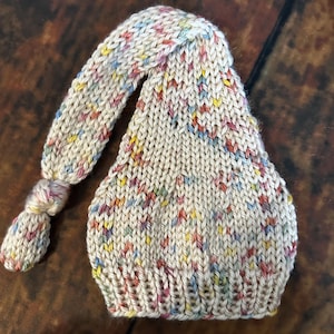 The {rainbow Splash} Bonnet, Sleepy Cap & Knit Wrap Set - Etsy