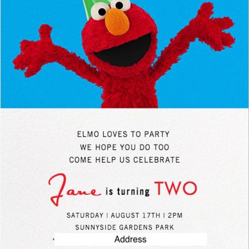 Elmo Invitations - Etsy