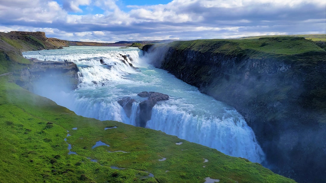 Gullfoss Iceland Waterfall Stunning Digital Photograph Download - Etsy