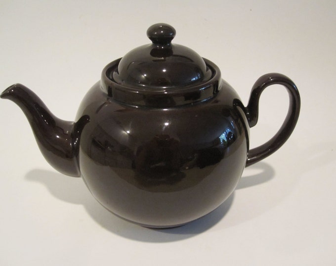 Vintage Brown Pottery Teapot Ceracraft England Shiny Beautiful - Etsy