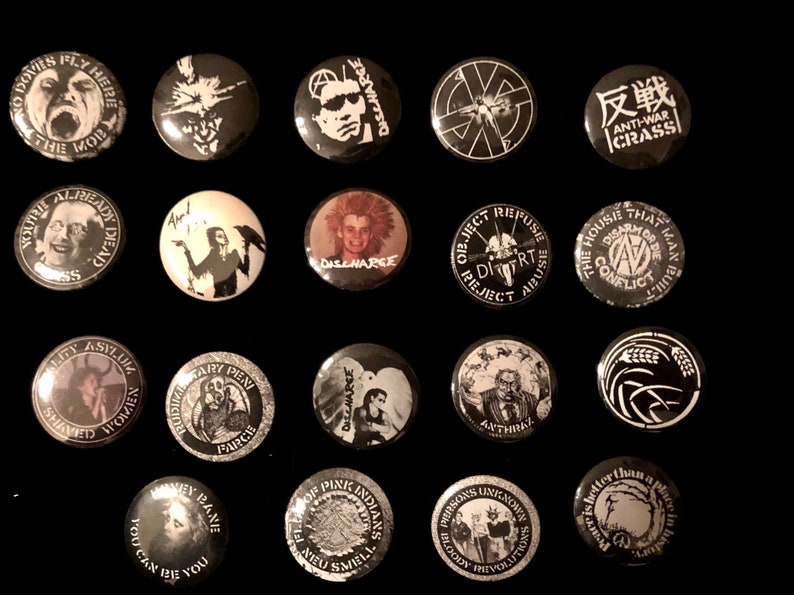 19 Anarcho Punk Band Buttons - Etsy