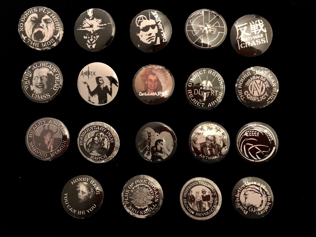 19 Anarcho Punk Band Buttons - Etsy