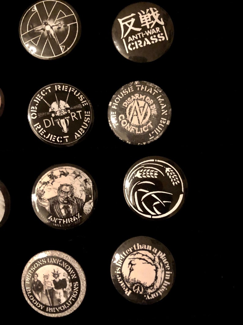 19 Anarcho Punk Band Buttons - Etsy