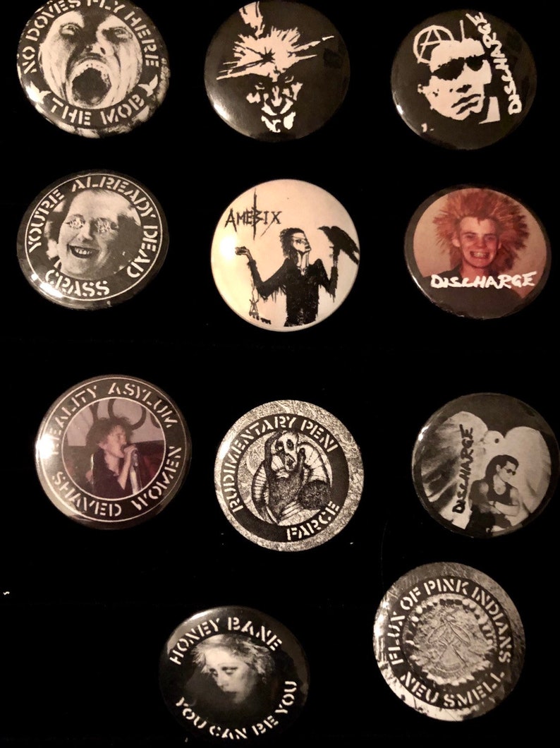 19 Anarcho Punk Band Buttons - Etsy