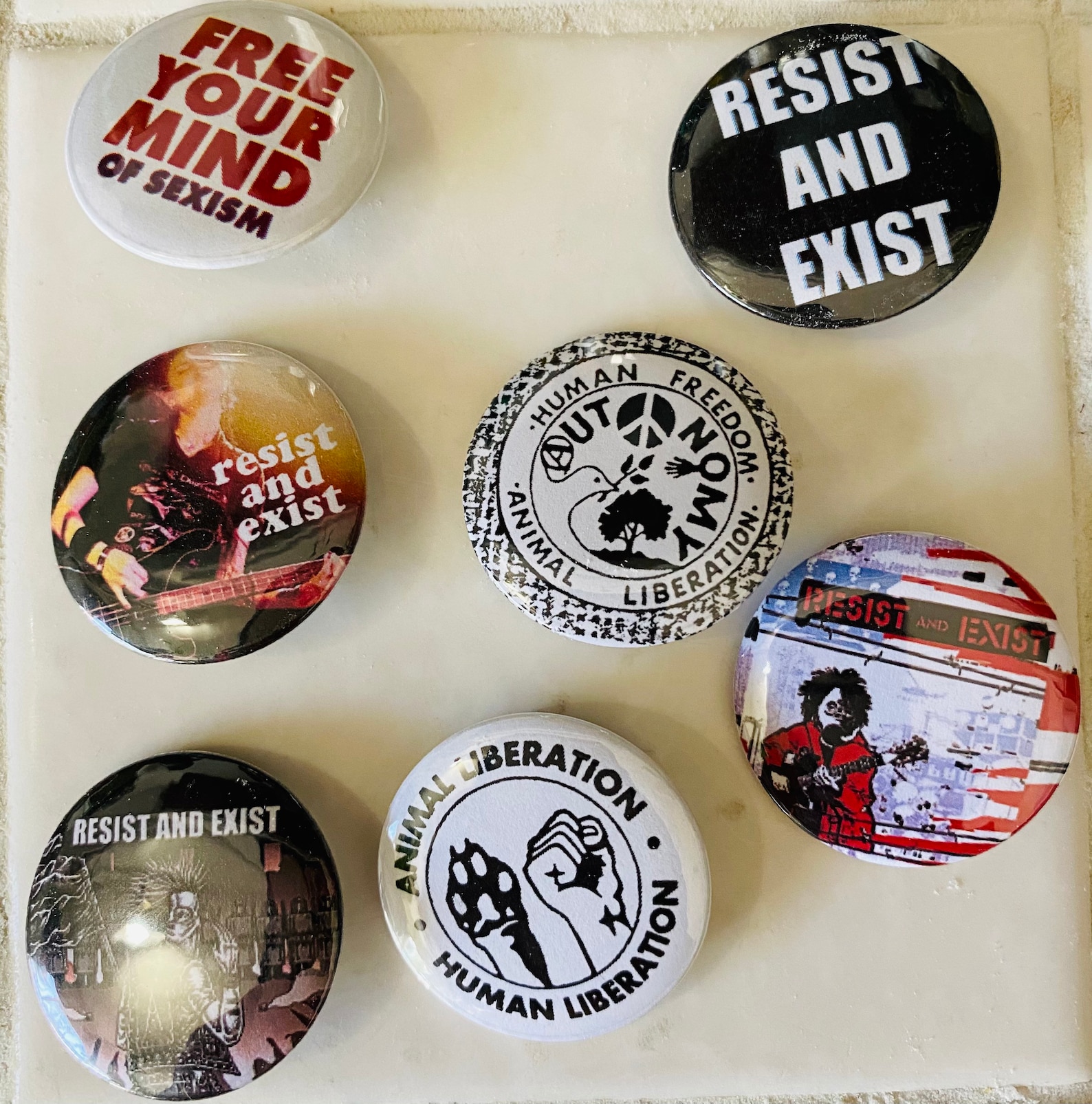 19 Activist, Anarcho Punk, Resist and Exist Pins - Etsy