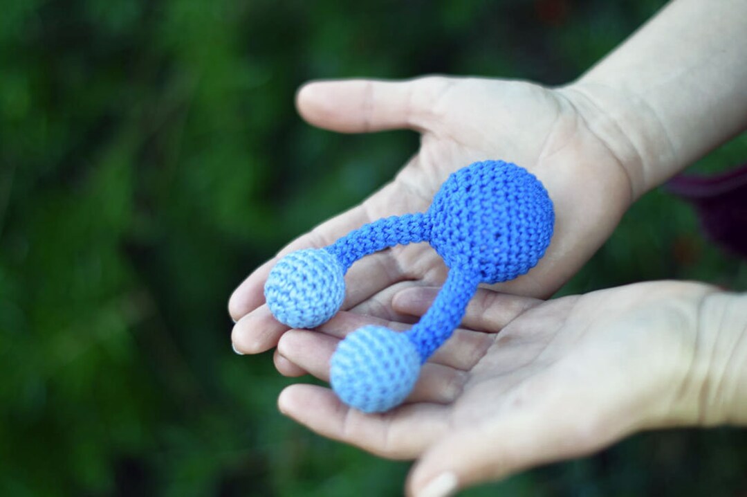H2O Water Molecule Crochet Rattle Toy Handmade by Tomtoy - Etsy