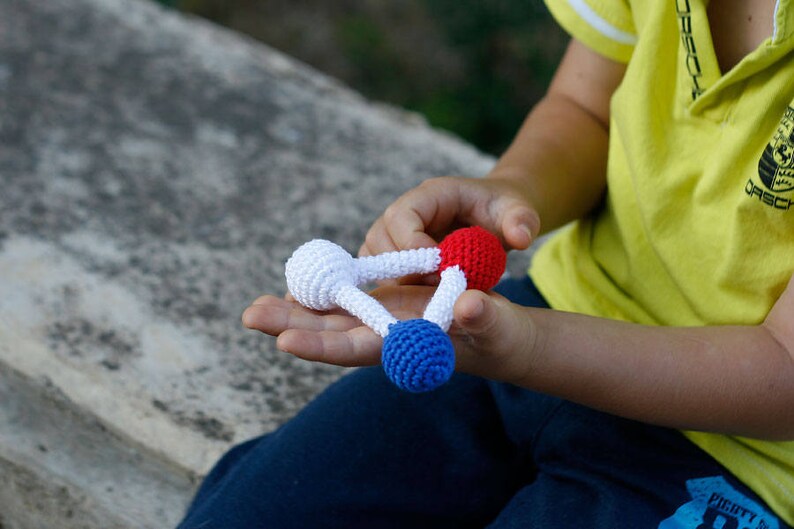 Molecule Triangle Rattle Scientific Crochet Rattle Baby Toy - Etsy