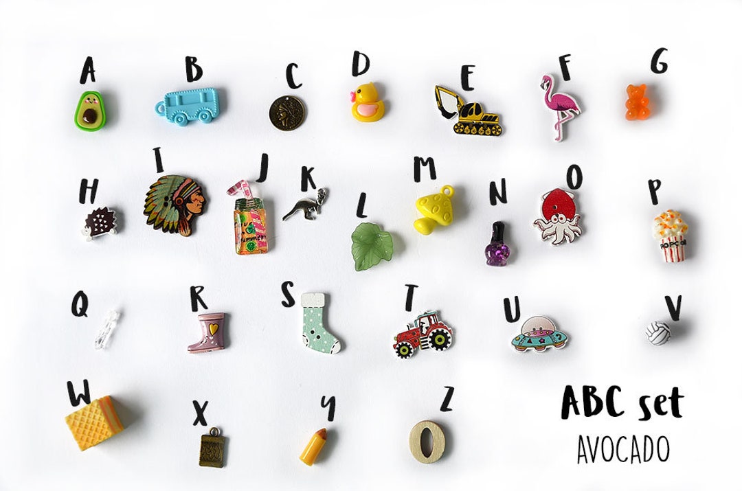 Ispy ABC Trinkets for Alphabet I Spy Bag/ Bottle, 1-3cm, 1 Object per ...