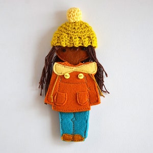 Felt "paper" Doll Starter Set #4, Doll Dressing Play Set, Customized ...