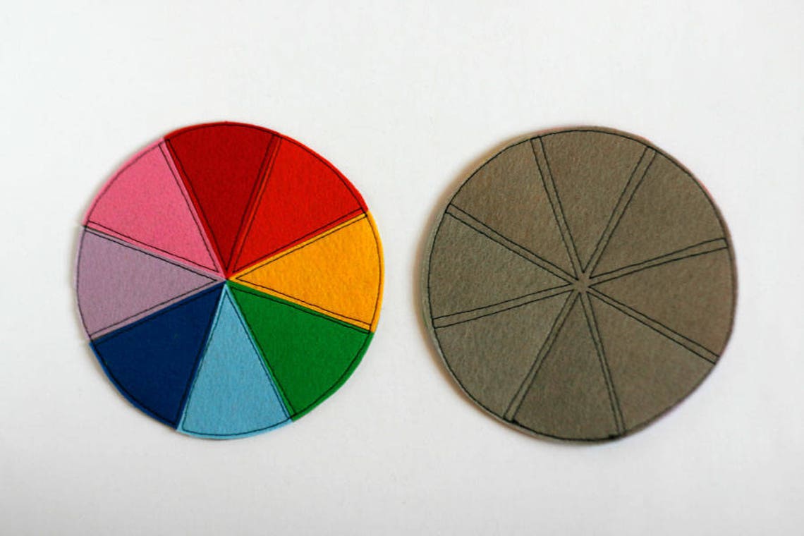 Felt 8-color Wheel Rainbow Color Sorting Colorful | Etsy