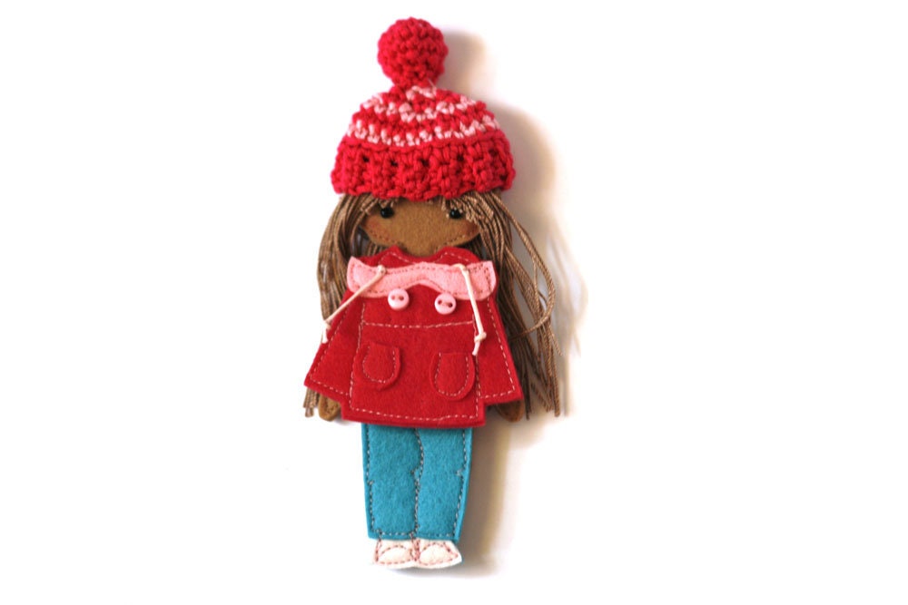 Felt Paper Doll Starter set, Doll Dressing Play set, Customized doll ...