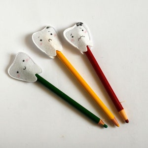 Felt teeth finger puppets 4x5cm tooth Set of 3 | Etsy