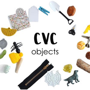 Montessori CVC Short Vowel Objects, 2-10cm, Set of 25 Objects - Etsy
