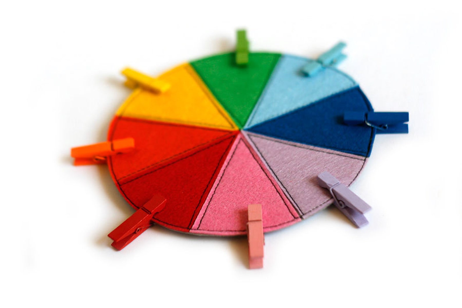 Felt 8-color Wheel Rainbow Color Sorting Colorful - Etsy